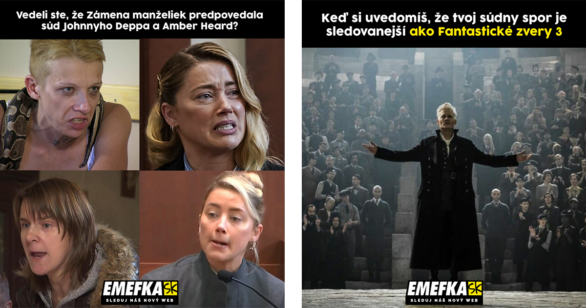 Depp vs. Heard. Najlepšie memes zo súdneho procesu - Emefka.sk