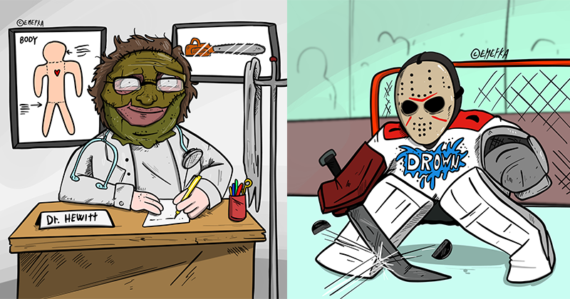 Ako by vyzerali a čo by robili známe hororové postavy, keby sa z nich ...
