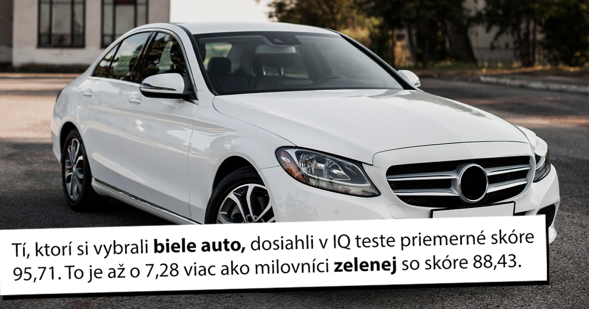Zaujímavý prieskum výšky inteligencie vodiča podľa auta, metalízy či ...