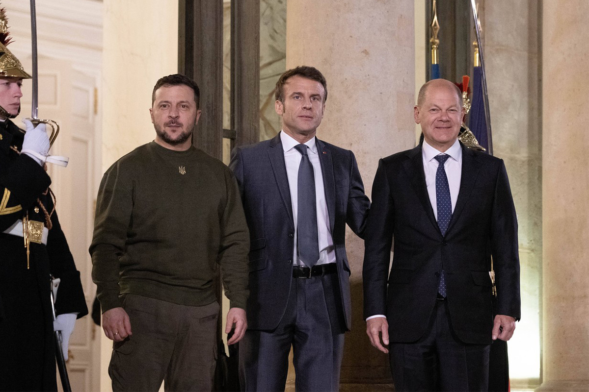 Zelenskyj sa v Paríži stretol s Macronom a Scholzom - Emefka.sk