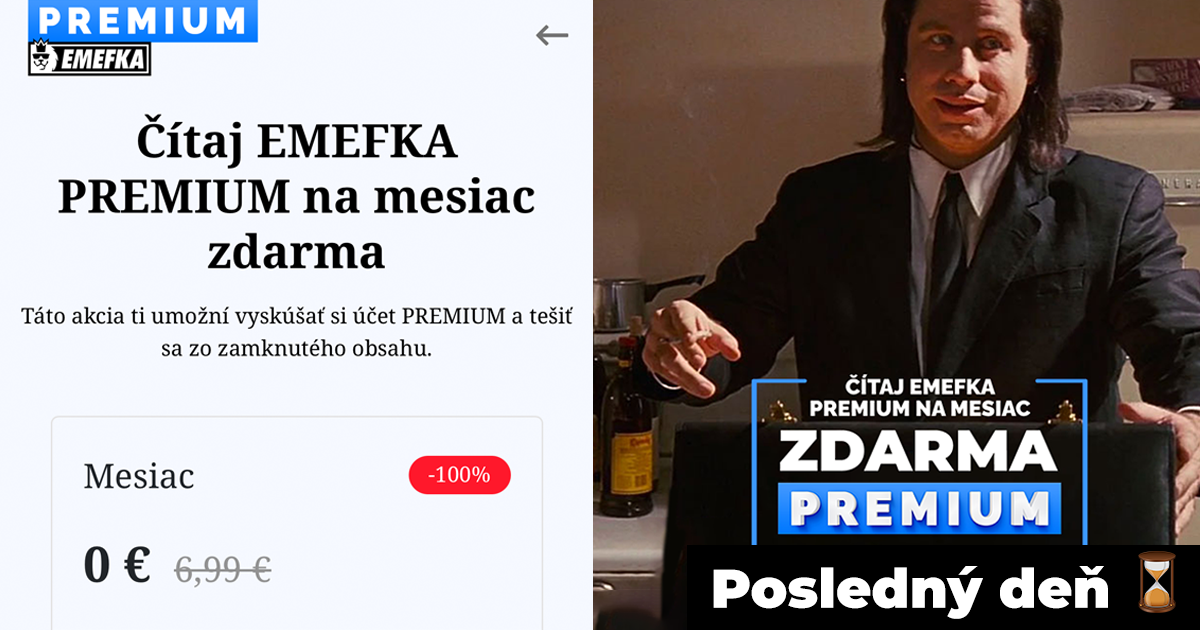 Aktivuj si teraz EMEFKA Premium úplne zadarmo