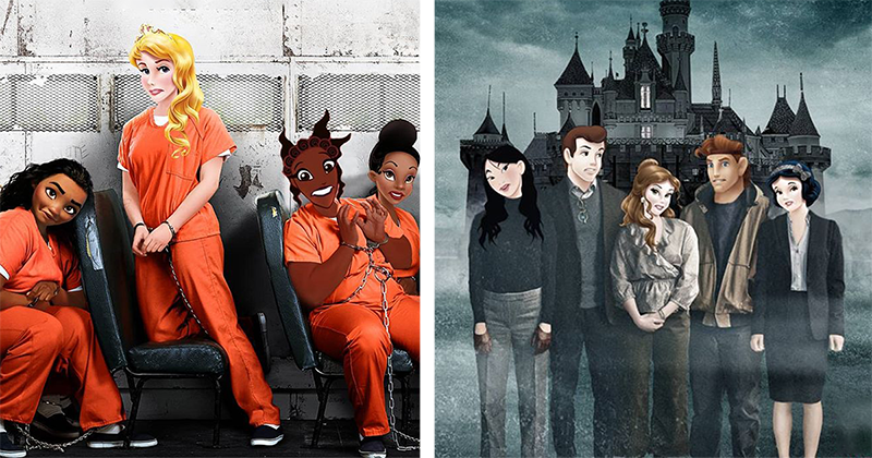 Umelec vkladá postavy z Disneyho animákov do plagátov - EMEFKA