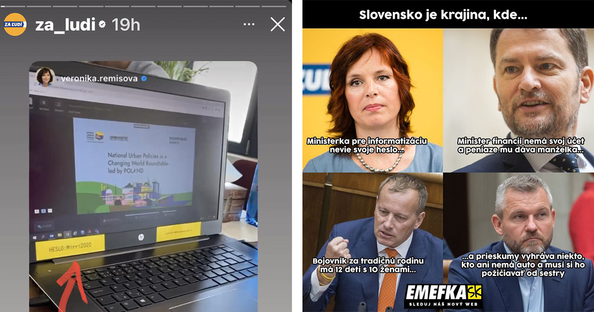 Takto internet reaguje na kauzu Remišovej hesla - EMEFKA