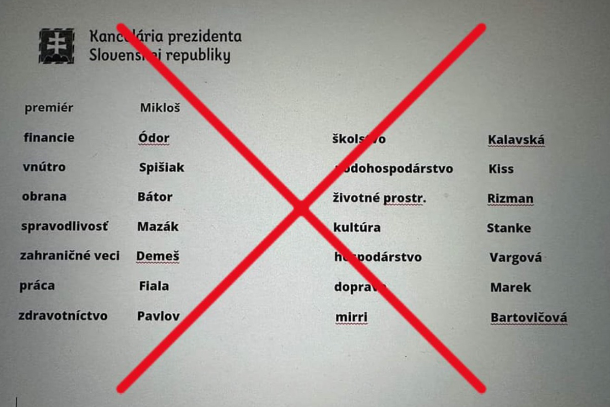 Internetom koluje údajný zoznam členov úradníckej vlády. Kancelária ...